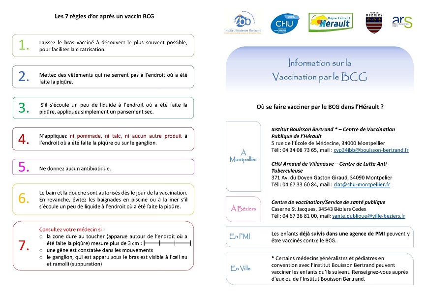 Documents et brochures sur la vaccination | institut Bouisson Bertrand